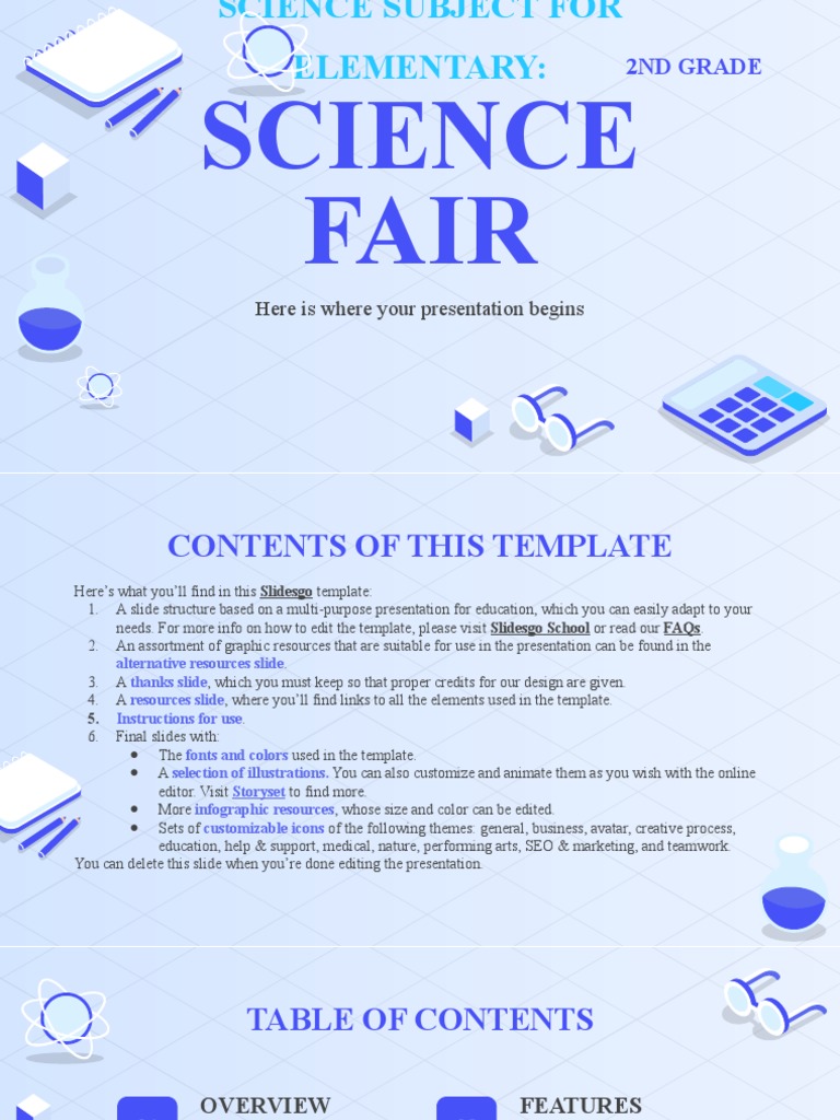 Science Subject For Elementary - 2nd Grade - Science Fair by Slidesgo ...