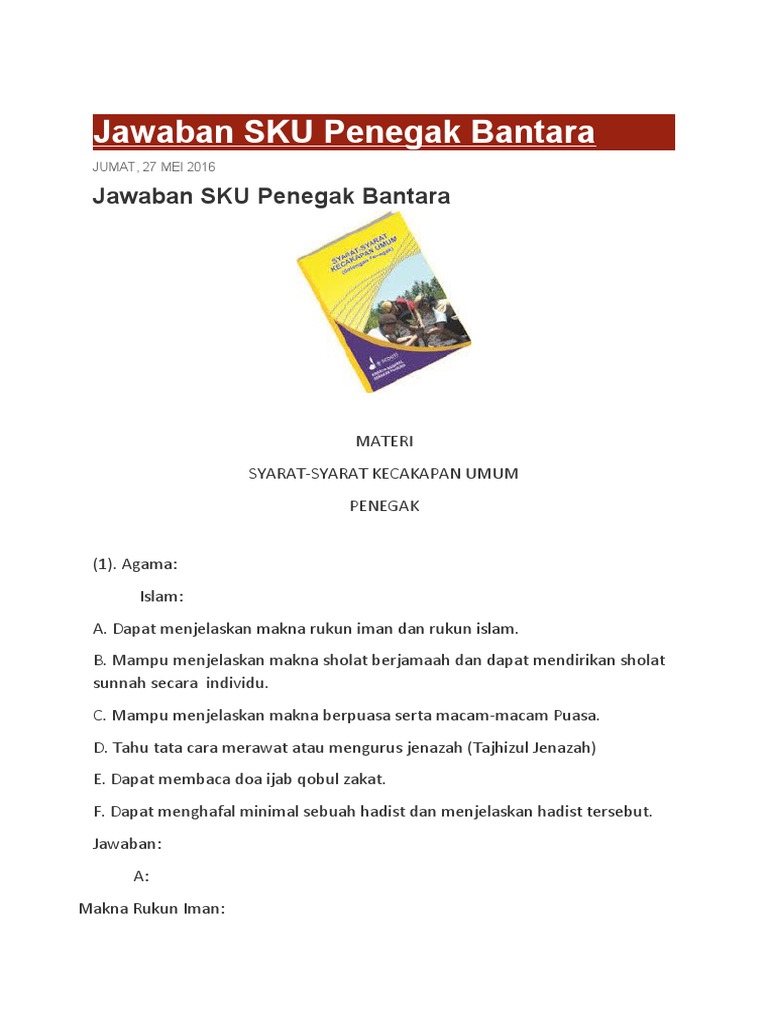 SKU Penegak Bantara | PDF