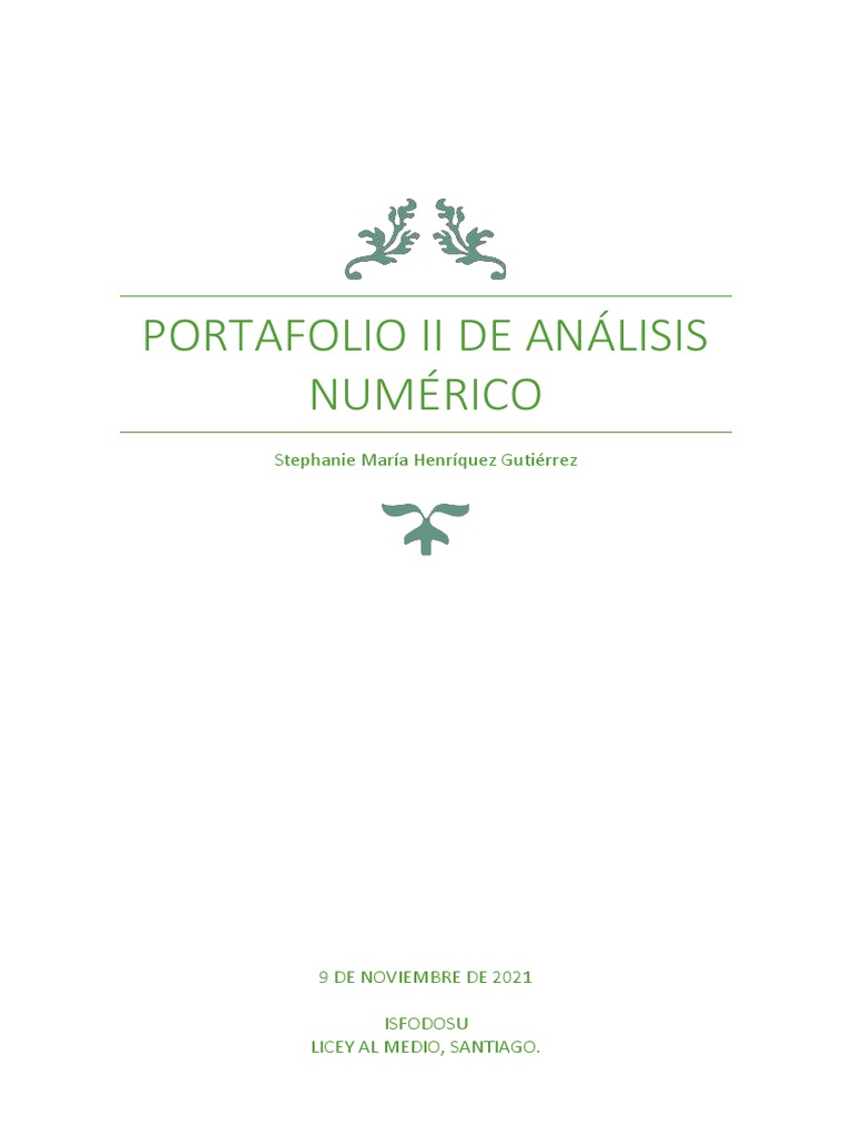 Análisis Numérico. Métodos Numéricos. | PDF | Análisis numérico | Ecuaciones