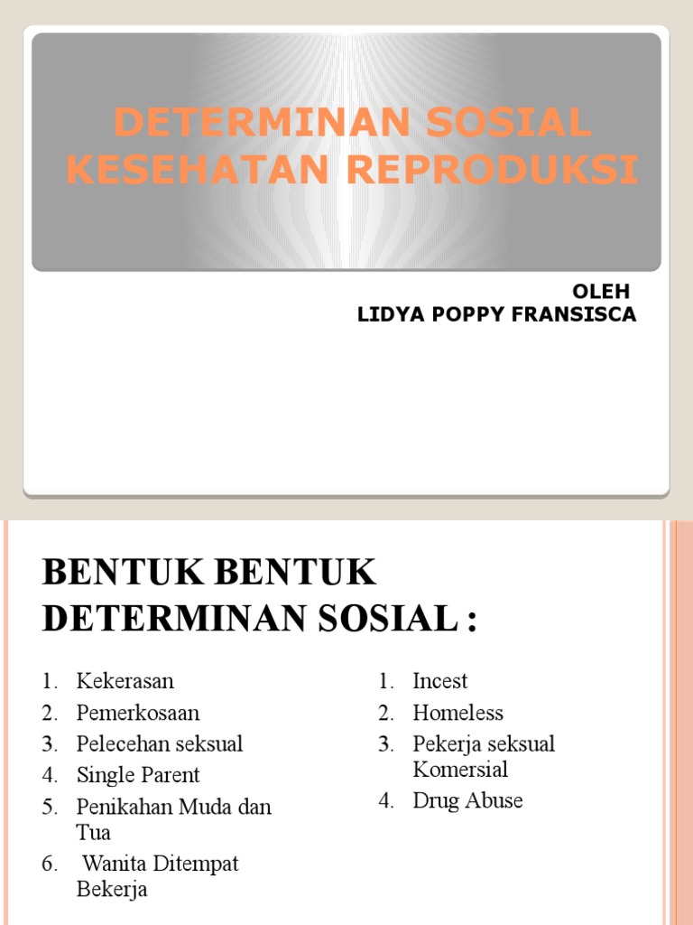 Determinan Sosial Kesehatan Reproduksi Pdf