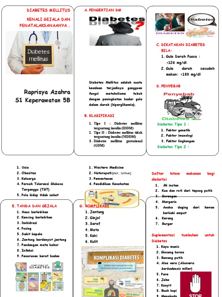 DM Tipe 1 dan 2: Gejala, Penyebab, Komplikasi, dan Penatalaksanaannya | PDF