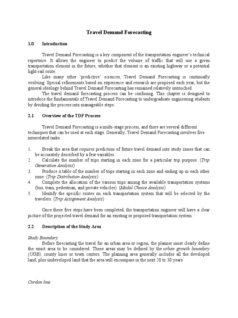 Travel Demand Forecasting | PDF | Regression Analysis