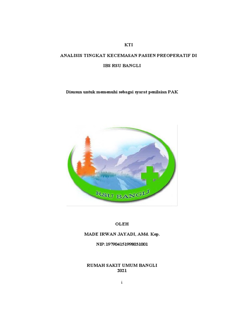 Analisis Kecemasan Pasien Pre Operasi | PDF