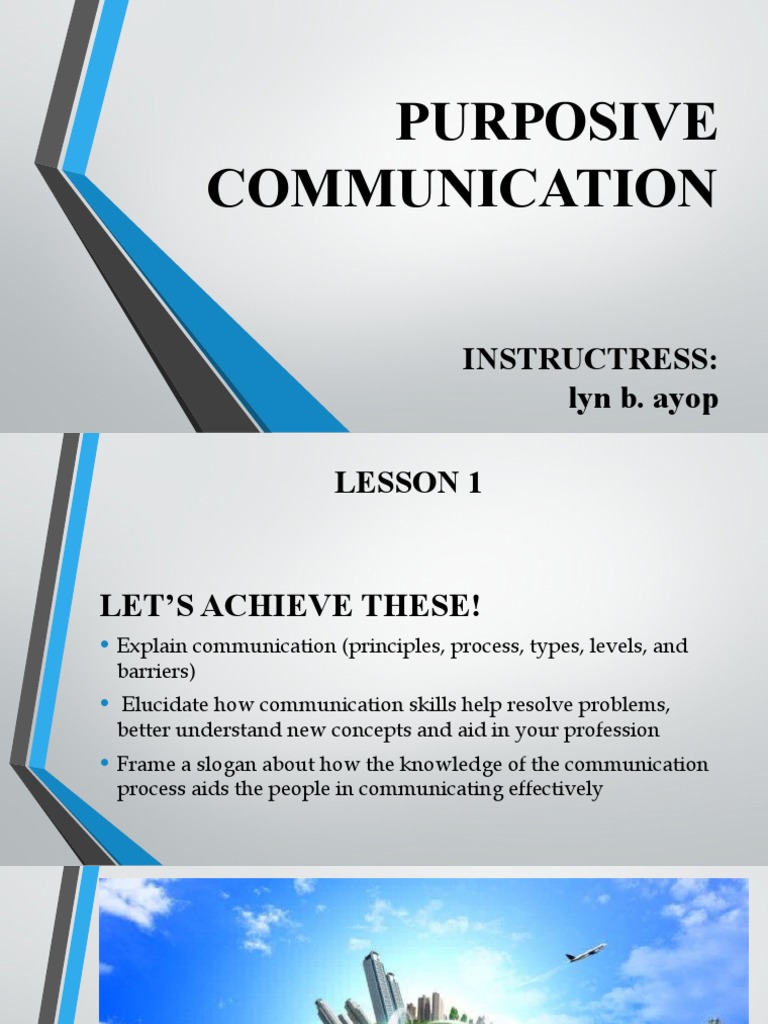 Purcom Lesson 1 | PDF | Communication | Nonverbal Communication