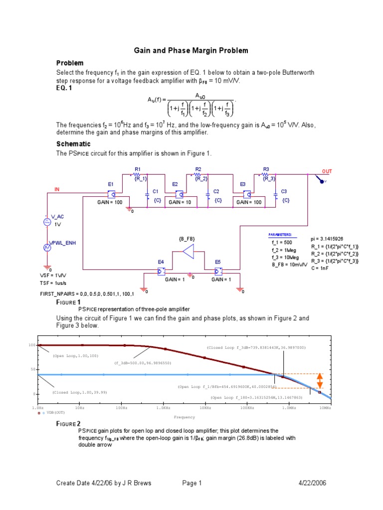 Gain and Phase Margin Example | PDF | Telecommunications Engineering | Electronics