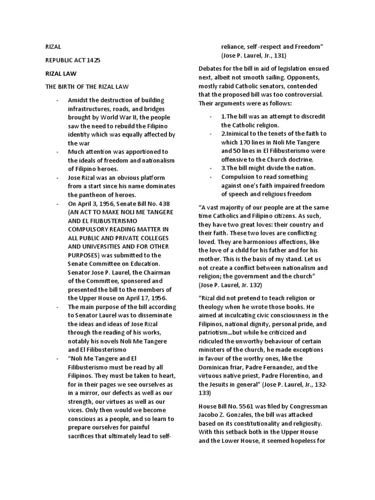 RIZAL Reviewer Midterm | PDF | Philippines