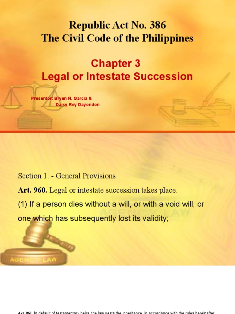Republic Act No. 386 The Civil Code of The Philippines: Legal or ...