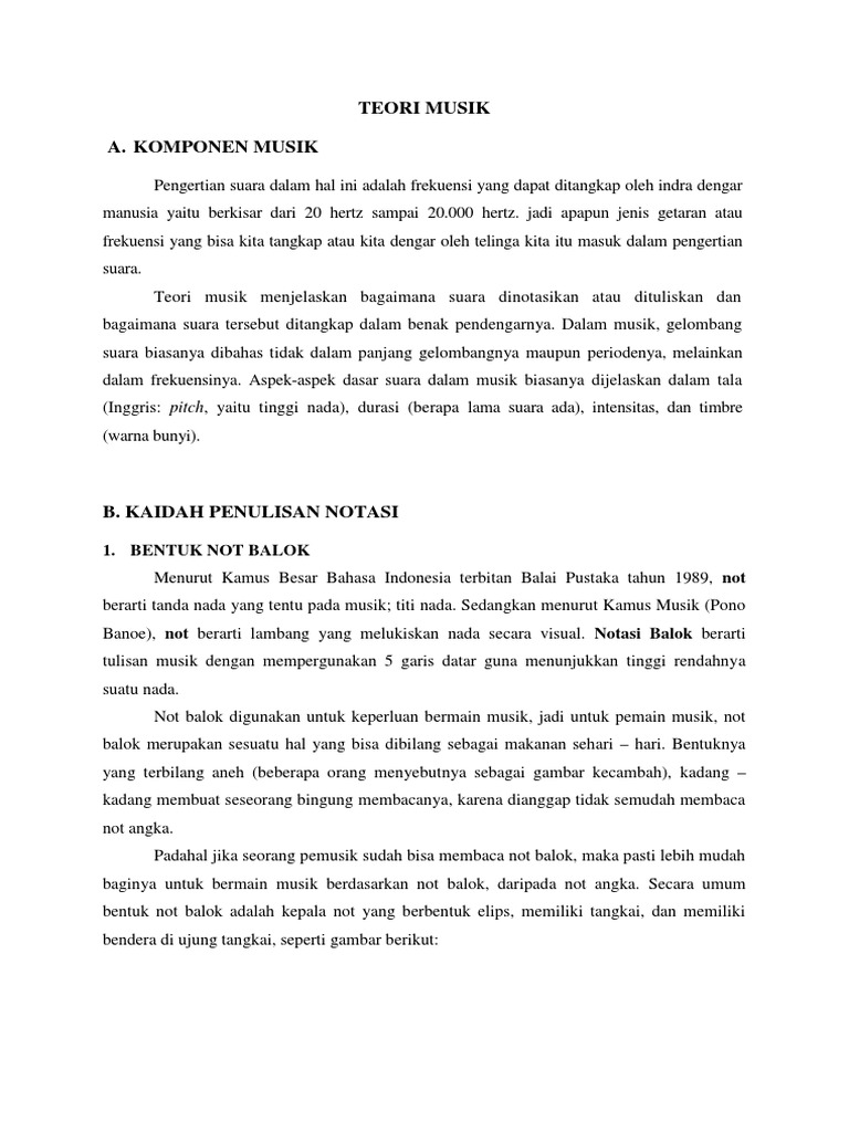 Panduan Notasi Balok dan Teori Musik | PDF