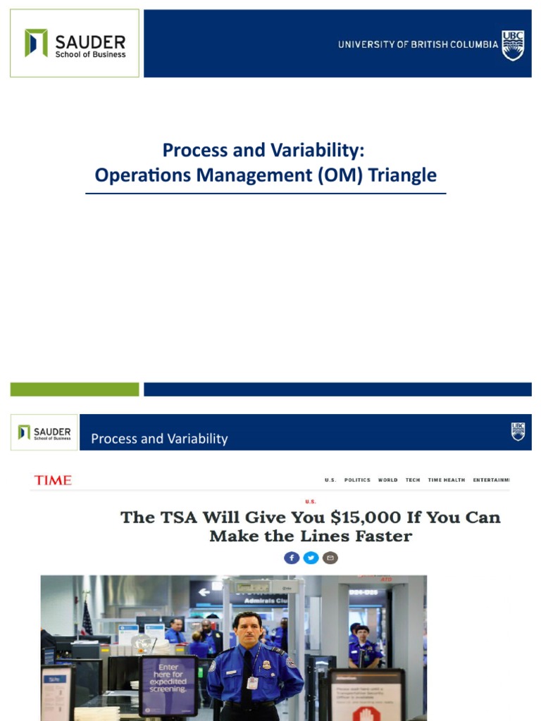 Process and Variability: Operations Management (OM) Triangle | PDF ...
