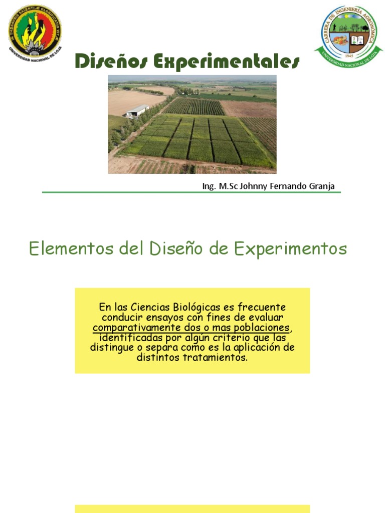 Clase 4 Elementos Del Diseño de Experimentos | PDF | Experimentar ...