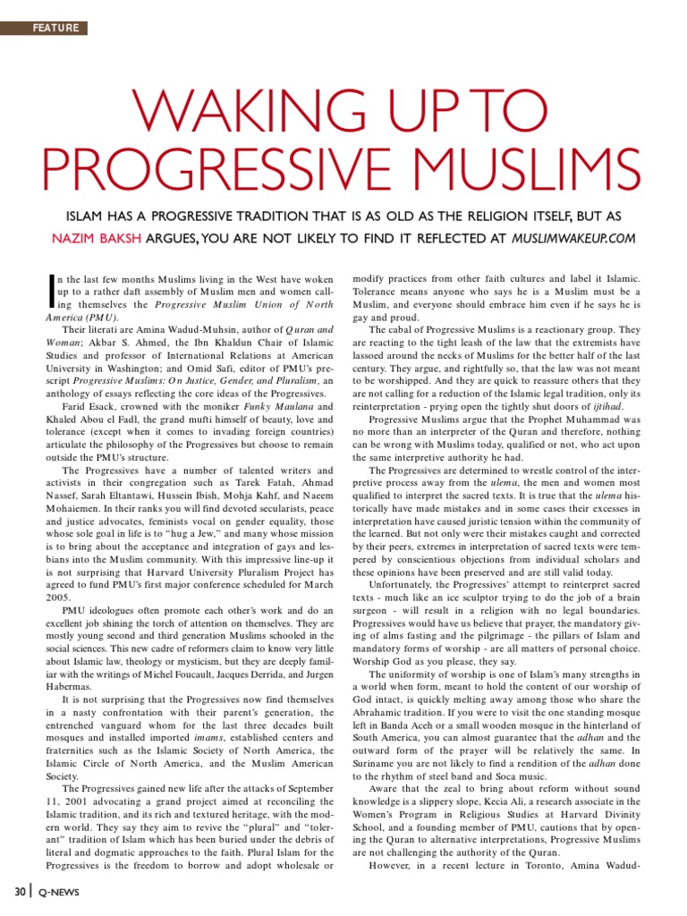 Waking Up To: Progressive Muslims | PDF | Quran | Islam