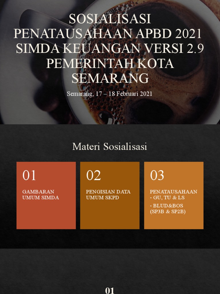 Sosialisasi SIMDA Keuangan 2021 Semarang | PDF