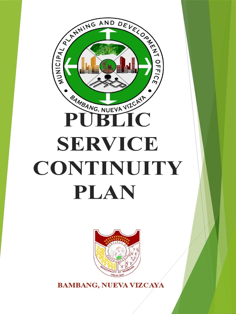 Public Service Continuity Plan Cover | PDF