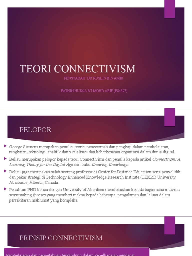 Teori Connectivism | PDF