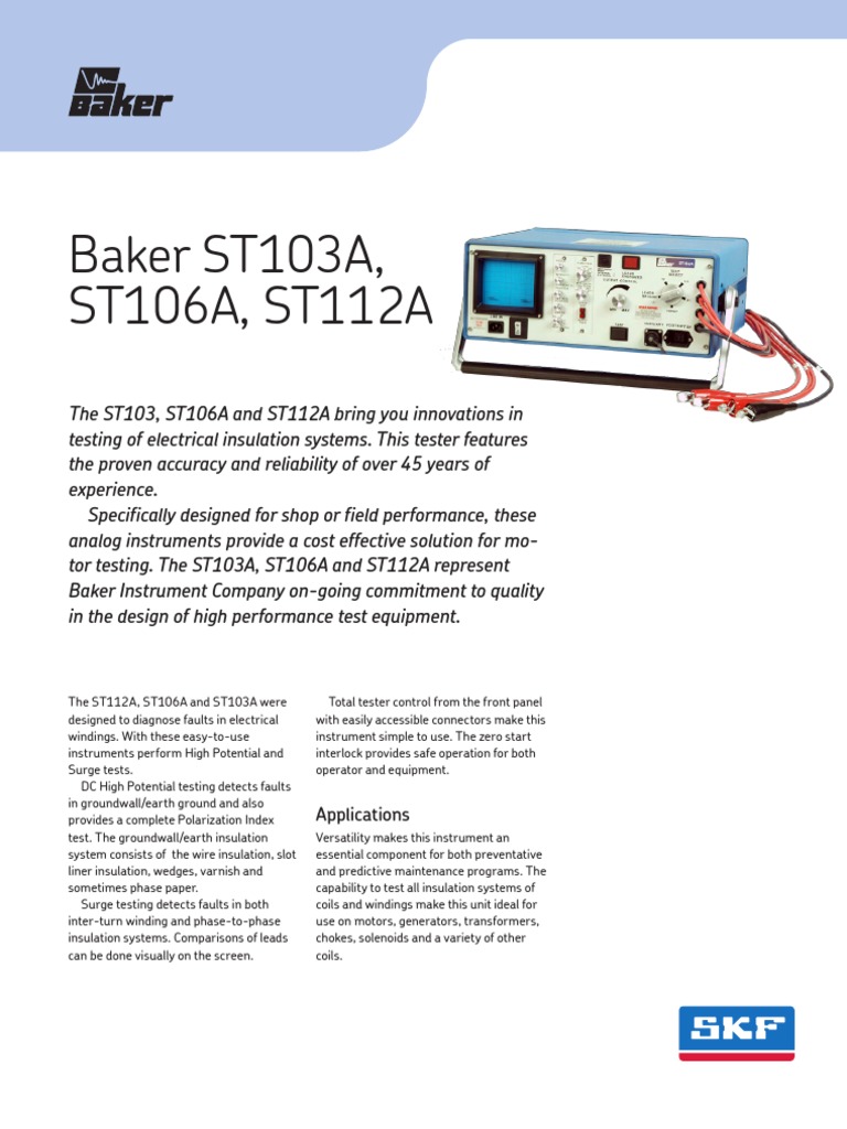 Baker ST112A-ST106A-ST103A Datasheet | PDF | Voltage | Electric Motor