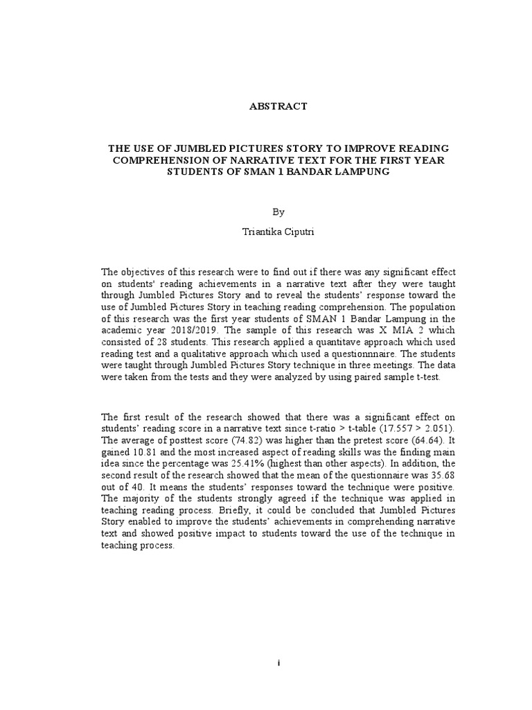 ABSTRACT Tika | PDF | Reading Comprehension | Methodology