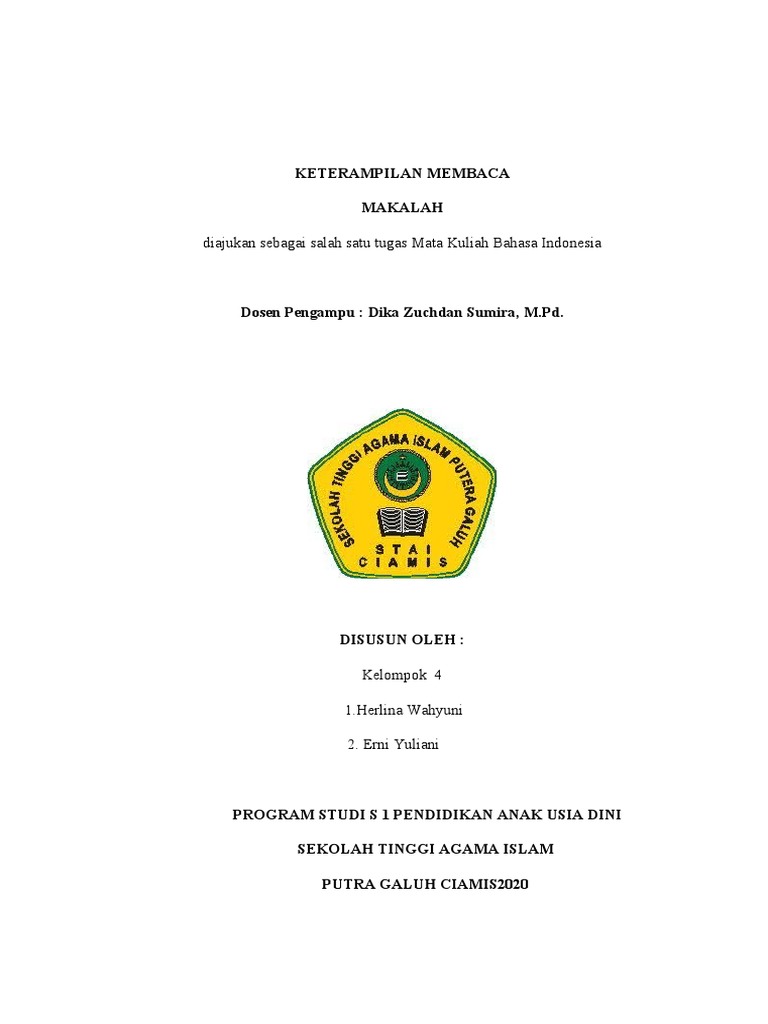 Makalah Keterampilan Membaca | PDF