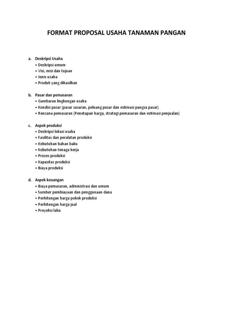 Format Proposal Usaha Dan Pembagian Kelompok | PDF