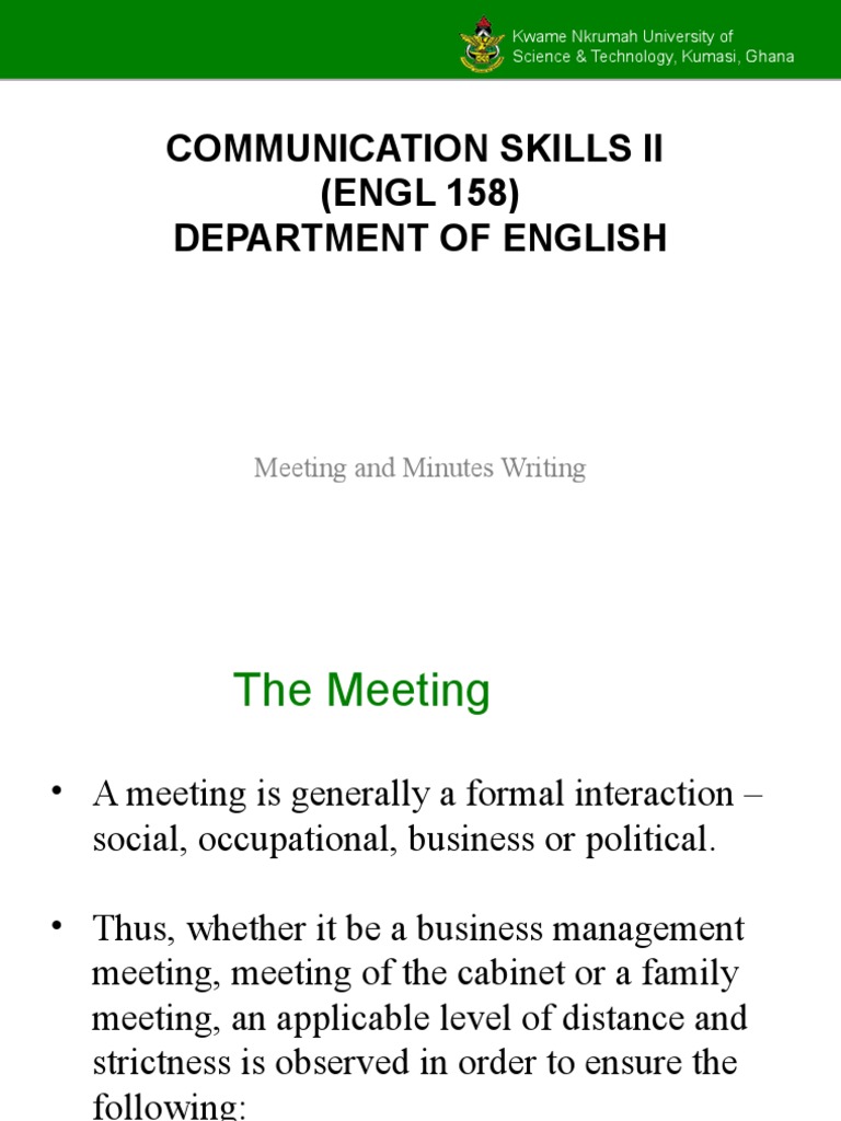 ENGL 158 - Meeting and Minutes Writing | PDF | Agenda (Meeting) | Justice
