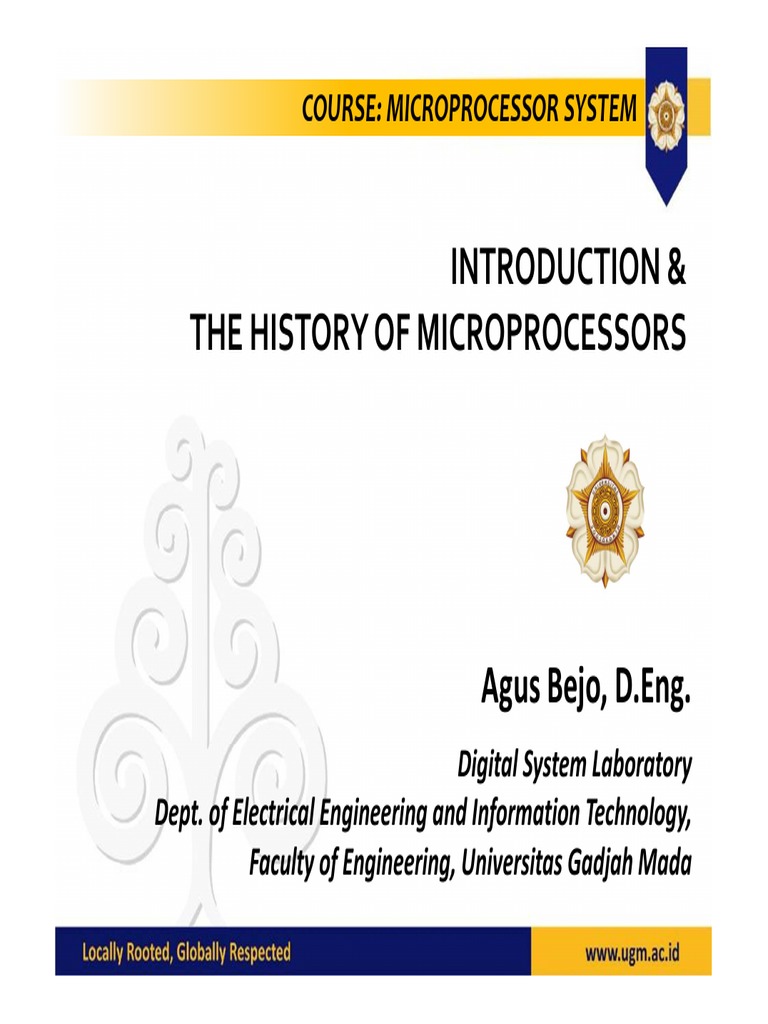 Lecture Note 01 - Introduction and The History of Microprocessors | PDF | Arm Architecture | Intel