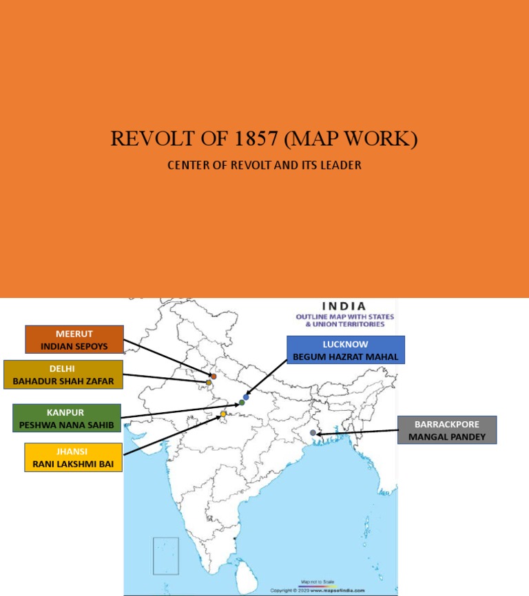 Main Centers of 1857 Revolt in India | PDF