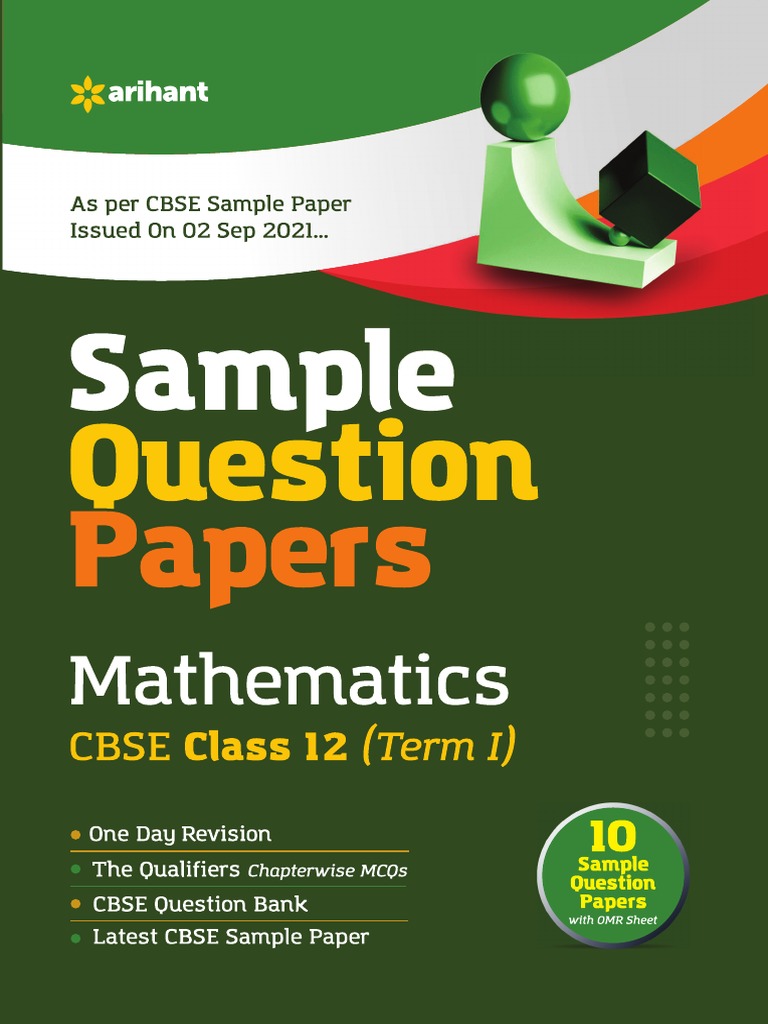 Arihant Maths Sample Paper | PDF | Matrix (Mathematics) | Function ...