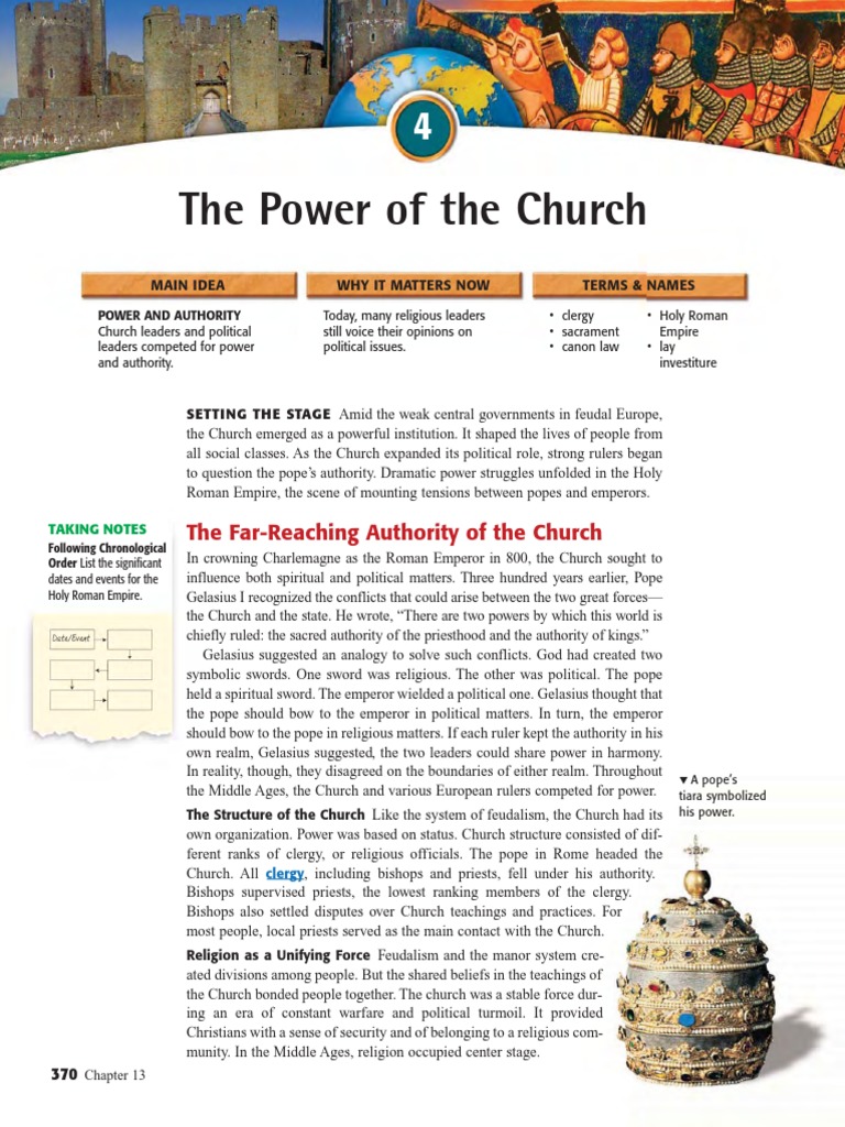 Middle Ages Church | PDF | Holy Roman Empire | Catholic Church