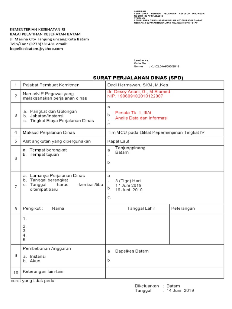 Format SPPD NSI 2020 | PDF