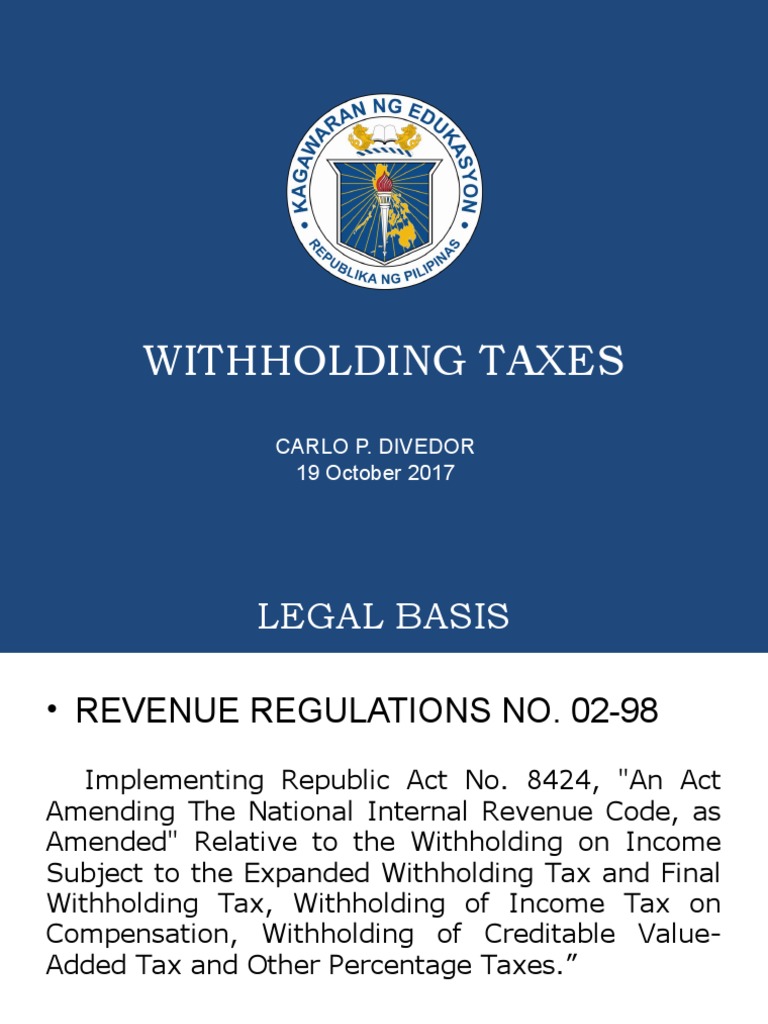 Creditable Withholding Tax Overview | PDF | Payments | Taxes