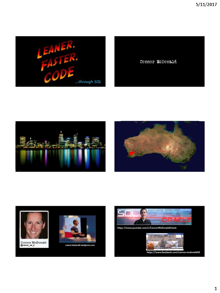Through SQL: Connor Mcdonald | PDF | Data Management | Software Development
