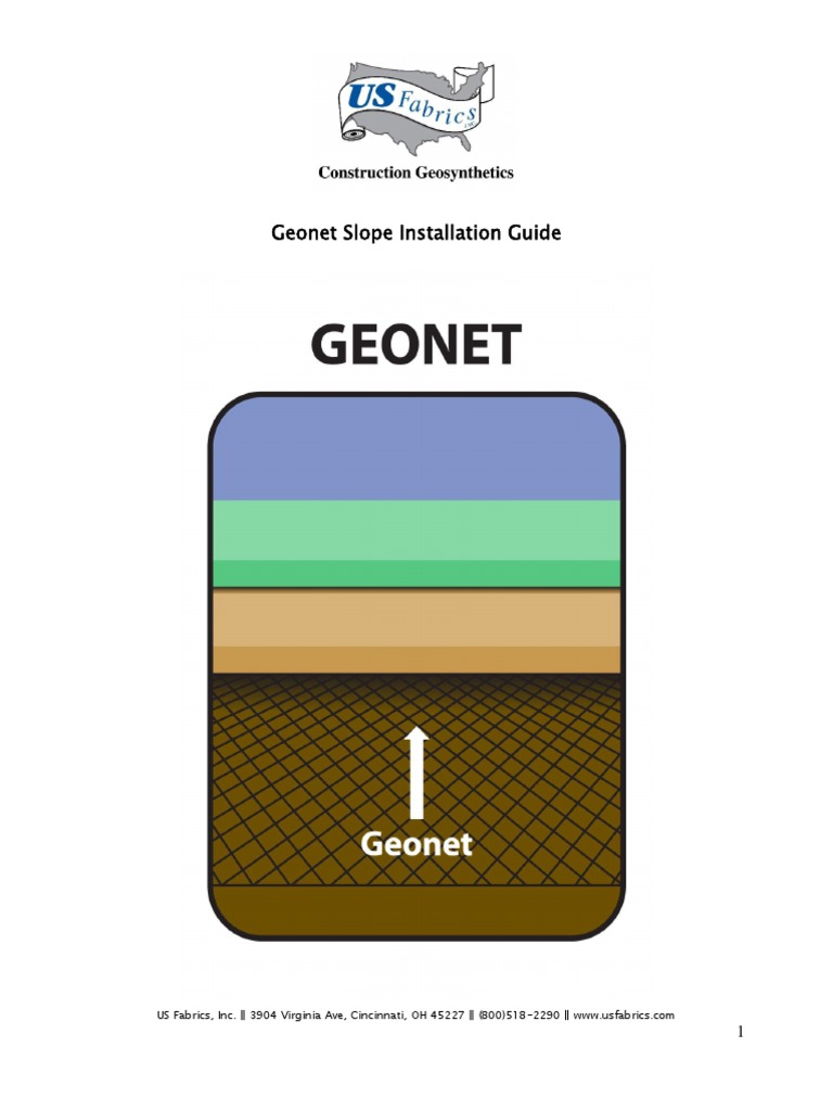 Geonet Slope Install 15 | PDF | Ultraviolet | Materials