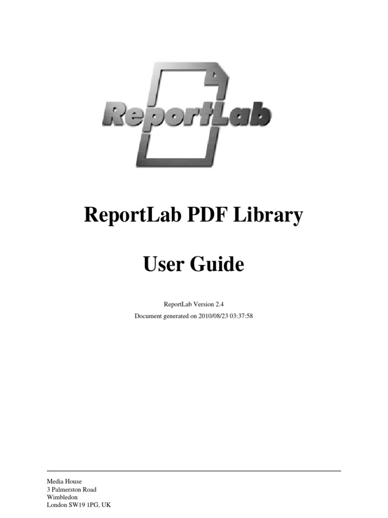 Reportlab Userguide Pdf File Format Python Programming Language