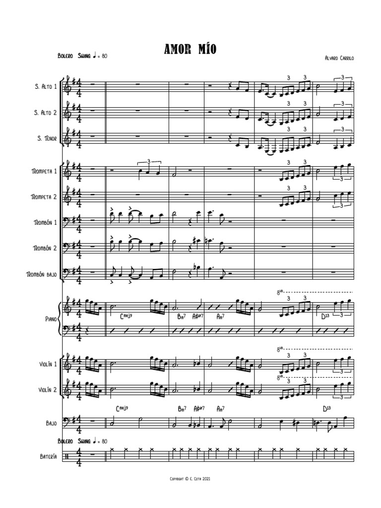 Amor Mío - BigBand Score | PDF
