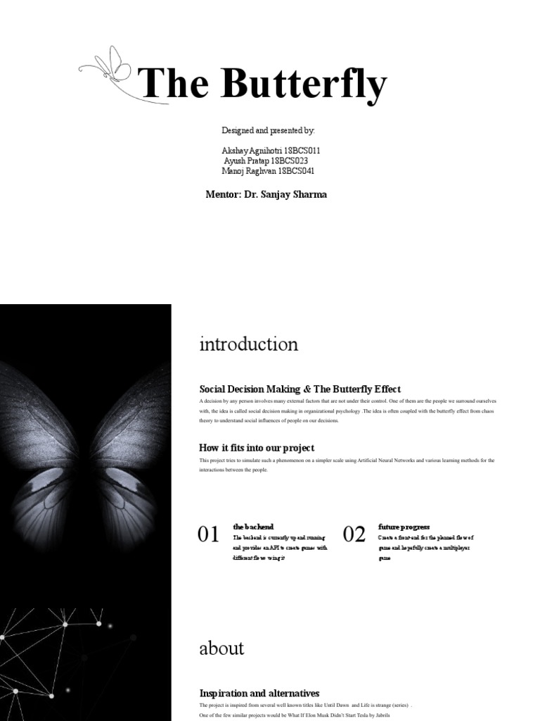 Mini Project On Butterfly Effect - Project PPT Presentation - 18BCS011 ...