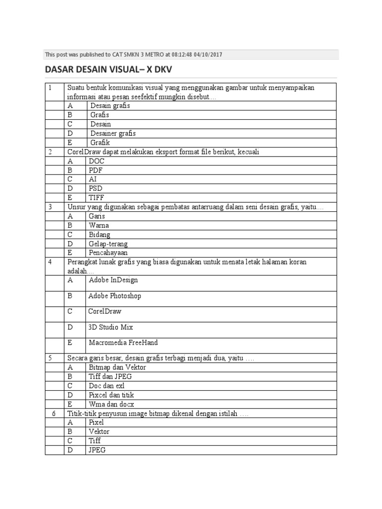 Dasar Desain Grafis (X DKV) | PDF