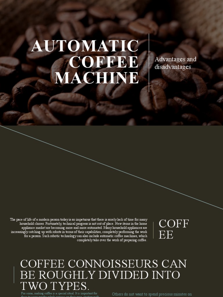 Automatic Coffee Machine - Presentation | PDF | Coffee | Food And Drink ...