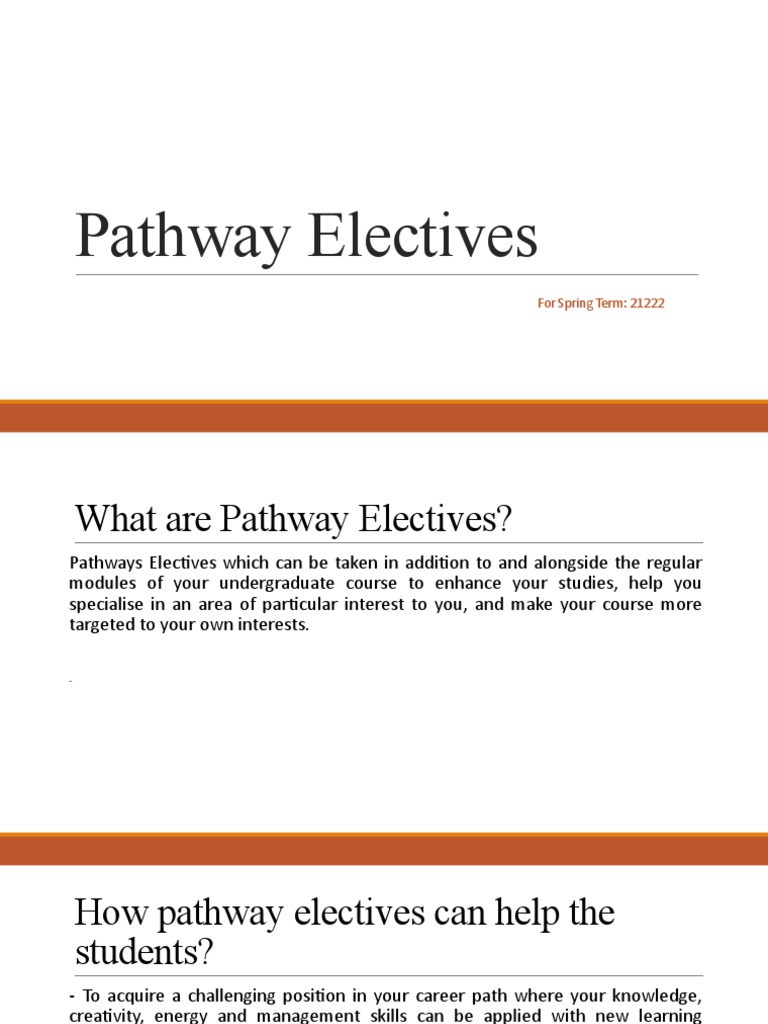 Pathway Electives: For Spring Term: 21222 | PDF | World Wide Web ...