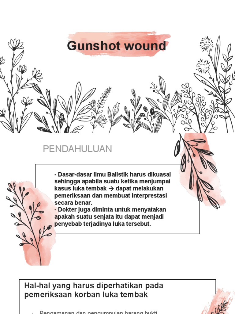 Analisis Luka Tembak dan Senjata | PDF