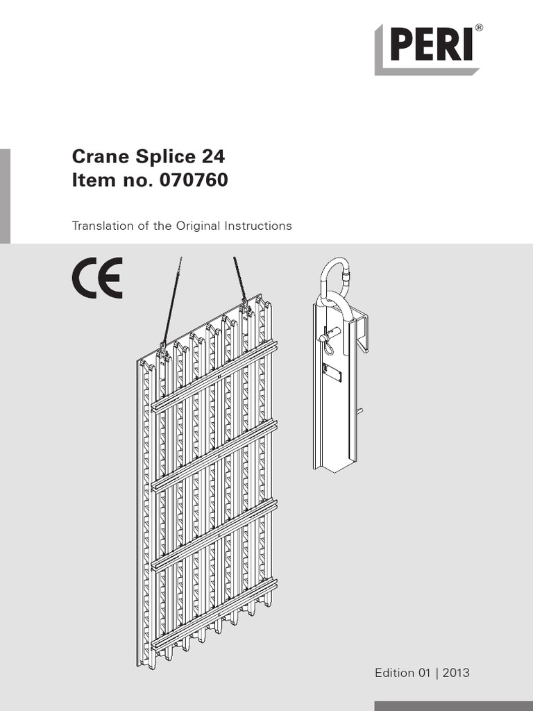 Crane Splice 24 Instructions For Use | PDF | Crane (Machine) | Scaffolding
