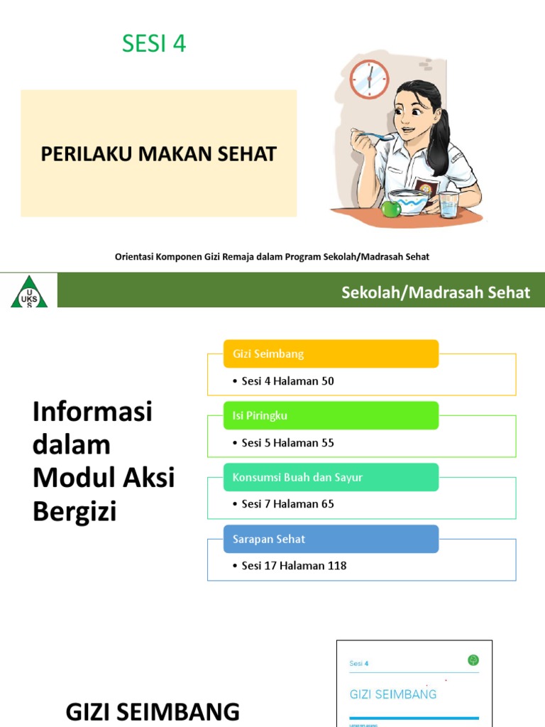 Sesi 4 - Pendidikan Gizi - Perilaku Makan Sehat | PDF