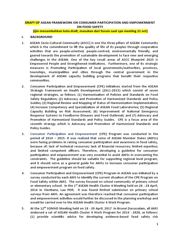 1stdraft ASEAN Framework CPE Food Safety 12-November-2020inputkamayanti ...