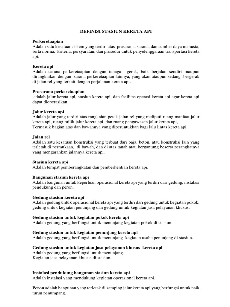 Stasiun Kereta Api | PDF