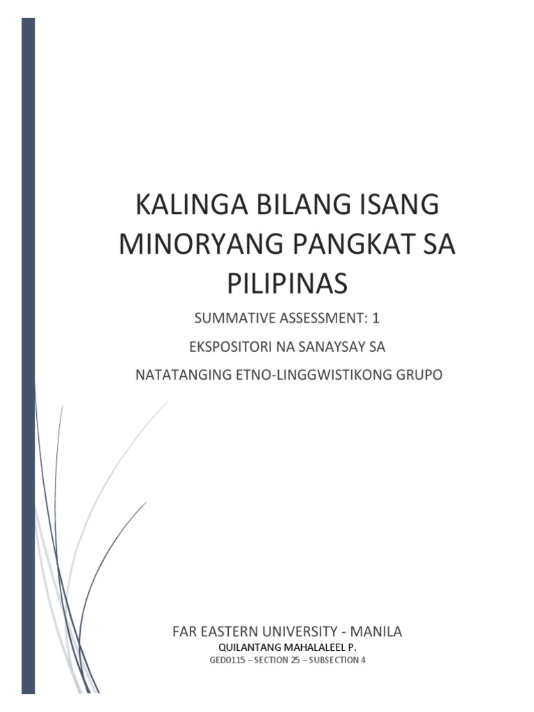 Quilantang Sa1 Sec25 Sub4 | PDF