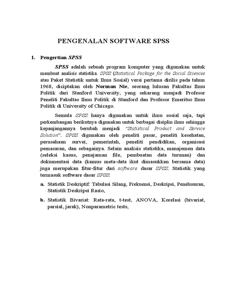 Konsep Dasar SPSS | PDF | Metode & Bahan Ajar