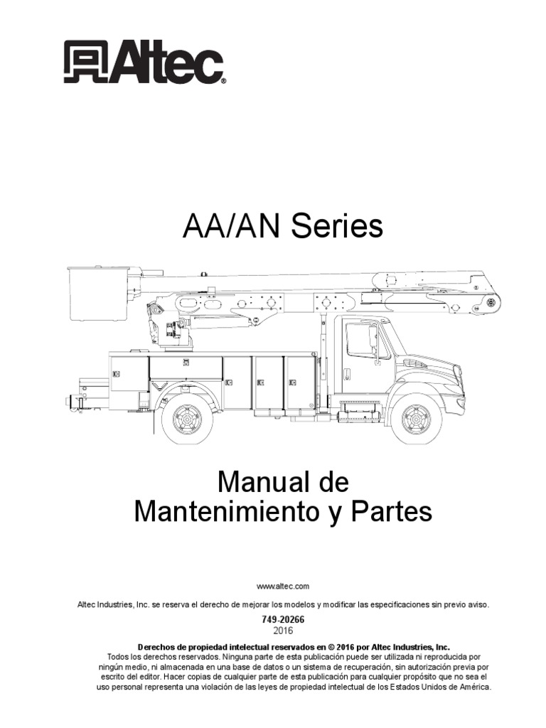 Maintenance Altec Aa-An 50 | PDF | Organización internacional para la ...