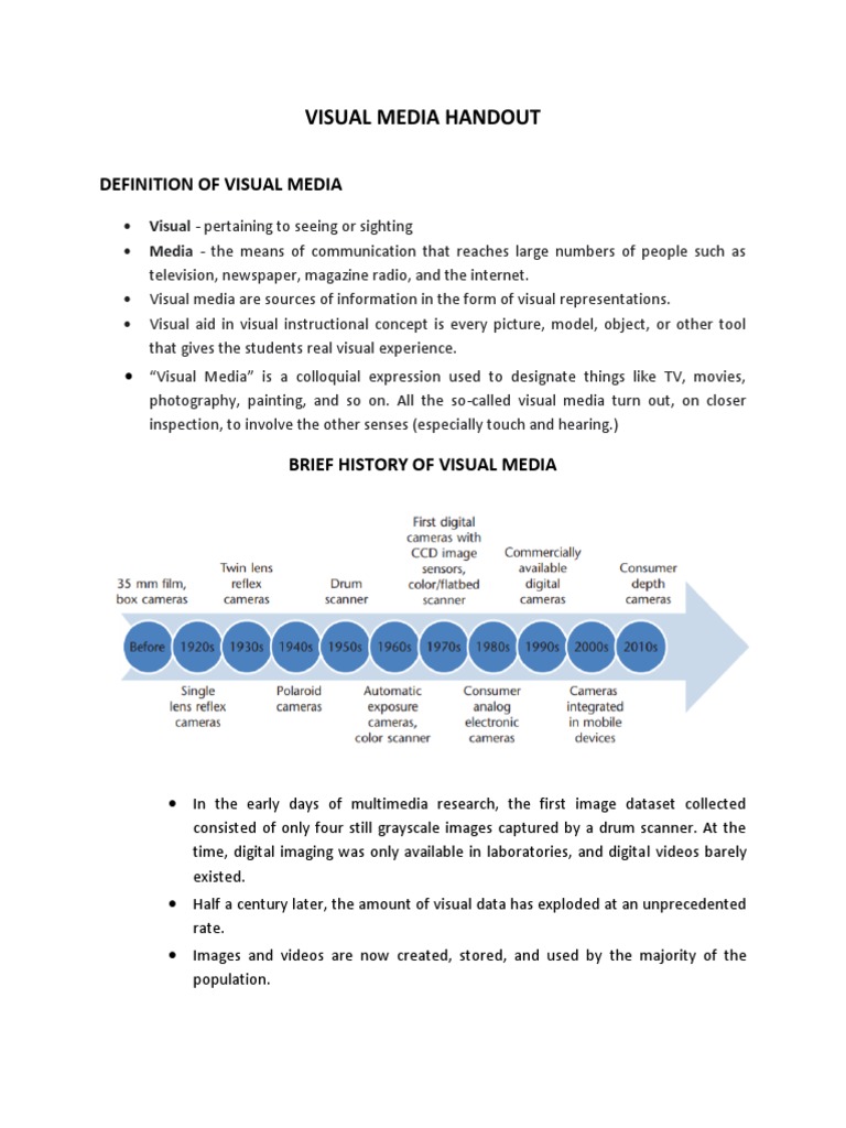 Visual Media Handout | PDF | Infographics | Learning