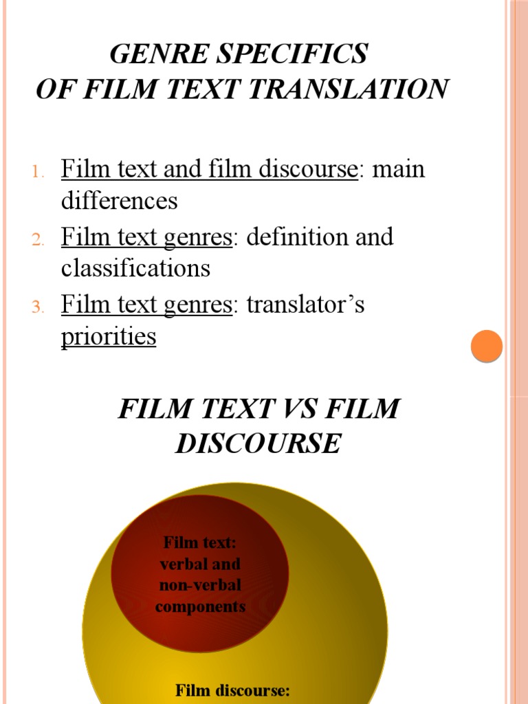 Genre Specifics of Film Translation | PDF | Action Films | Horror Films