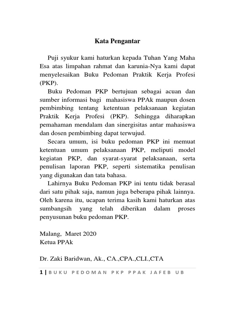 Isi Buku Panduan PKP | PDF
