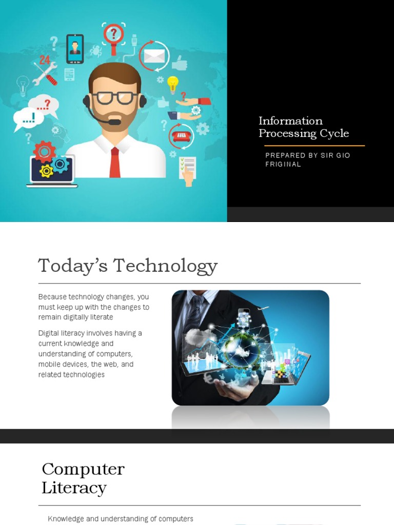 Lesson 3 - Information Processing Cycle | PDF | Input/Output | Central Processing Unit