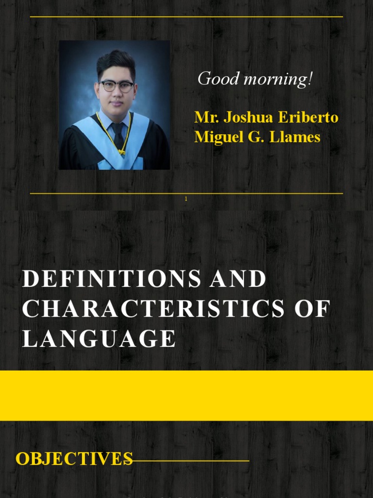 Definitions and Characteristics of Language | PDF | Phonology ...